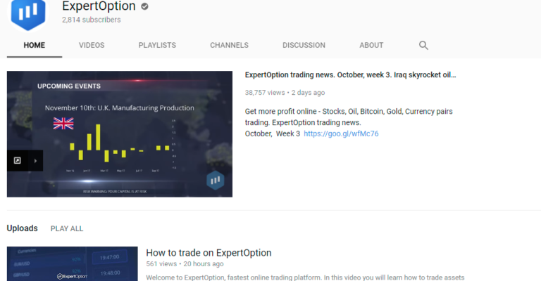 ExpertOption - Youtube comments and videos