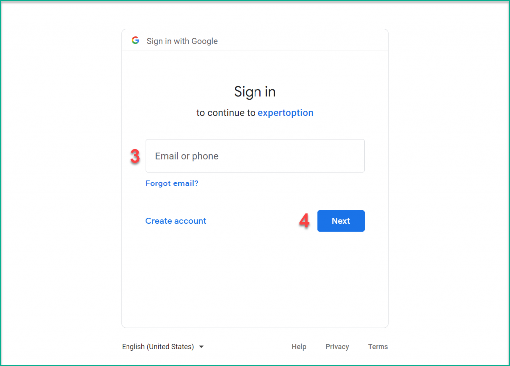 ExpertOption - Login Account