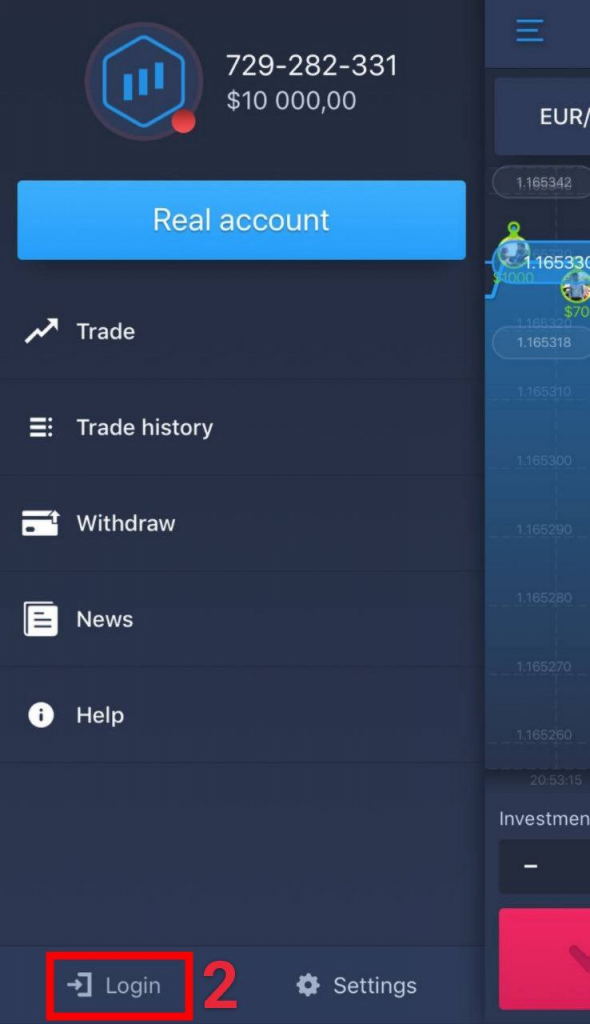 ExpertOption - Login Account