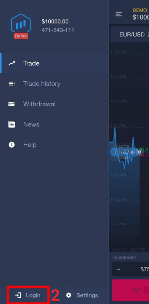 ExpertOption - Login Account